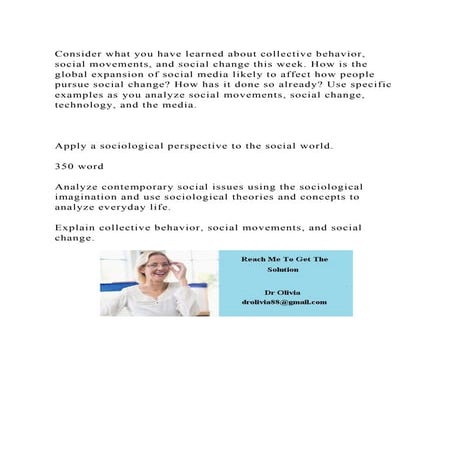 Consider what you have learned about collective behavior, social mov | DOCX