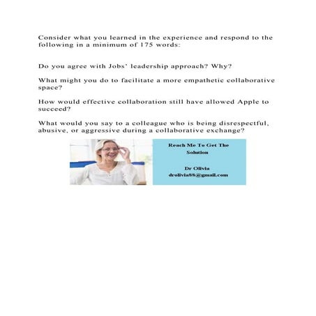 Consider what you learned in the experience and respond to the follo.docx