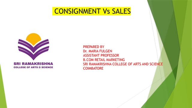 Consignment | PPTX