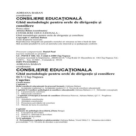 Consiliere educationala | PDF