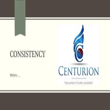 Consistency is the Key in Business | PPTX