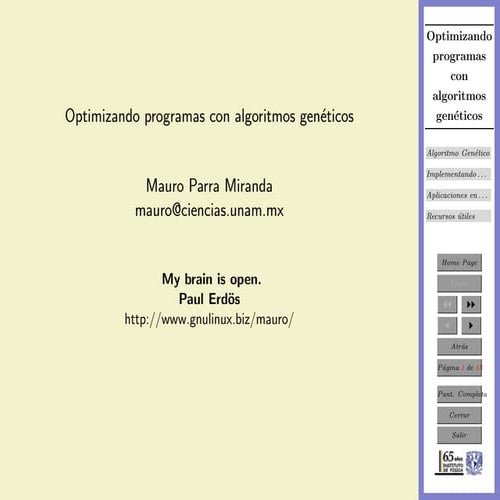 Optimizando Programas Con Algoritmos Geneticos Ppt 2327