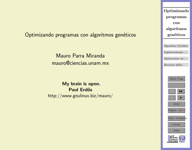 Optimizando Programas Con Algoritmos Geneticos Ppt 2327