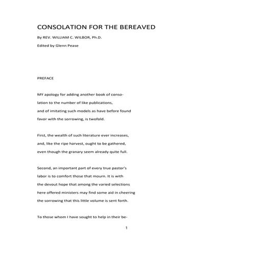 Consolation for the bereaved | PDF | Christianity | Religion & Spirituality