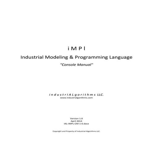 Console manual impl | PDF