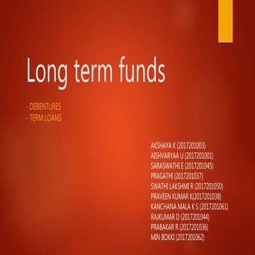 Long term funds | PPTX