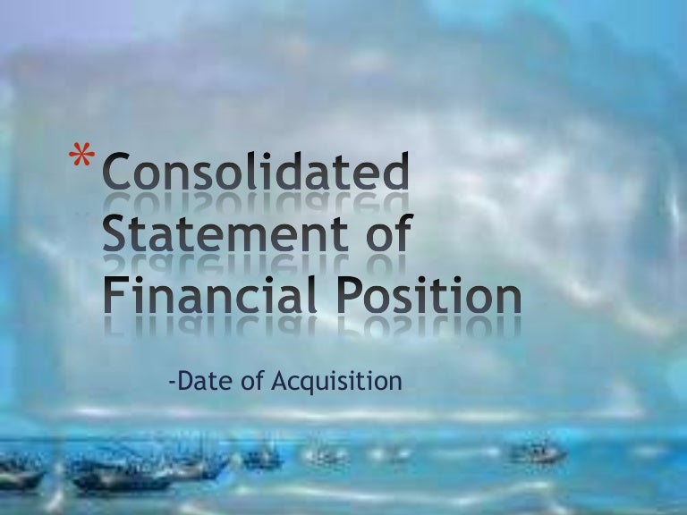 Consolidated Statement Of Financial Position consolidated-statement-of-financial-position
