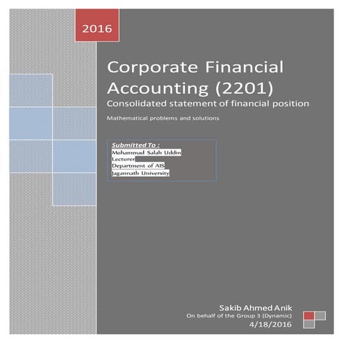 Consolidated statement of financial position | DOCX