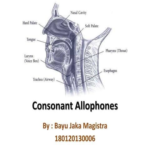 Phonemes & Consonant Allophones | PPTX