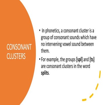 Consonant Clusters | PPTX
