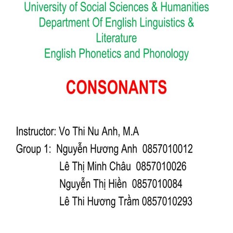 Consonant g1a | PPT