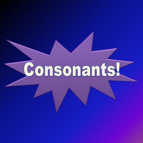 Consonant presentation | PPTX