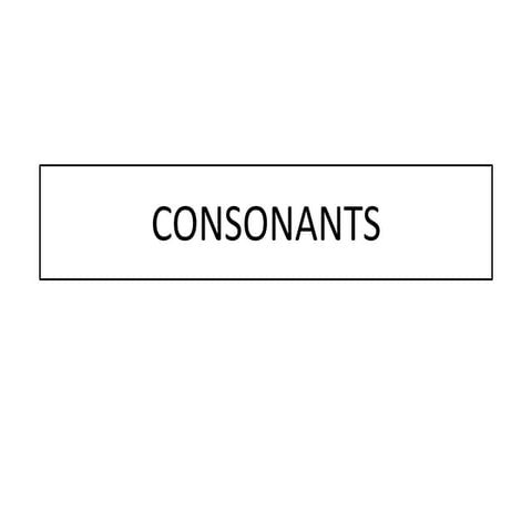 Consonants | PPTX