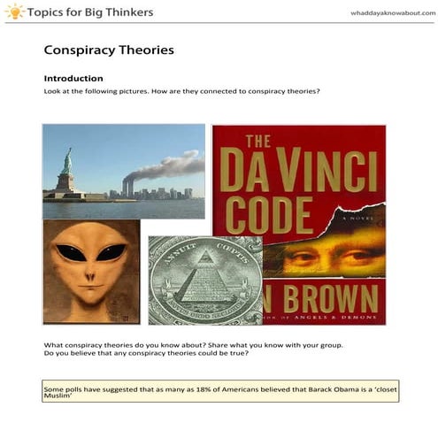 Class Discussion: ConspiracyTheories | PDF