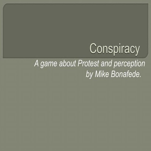 Conspiracy presentation | PPT