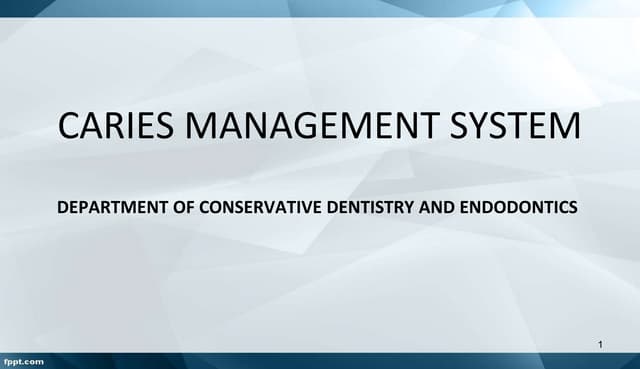 Caries risk assessment | PPT