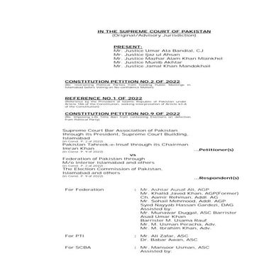 Supreme Court detailed order on Article 63 | PDF