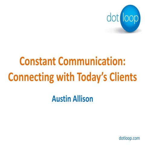Constant Communication... by Austin Allison | PPT