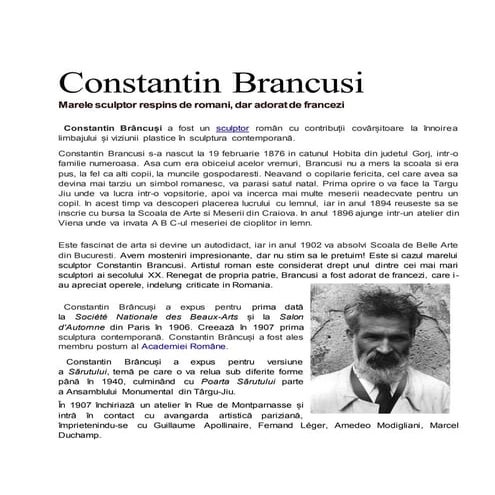 Constantin brancusi | DOCX