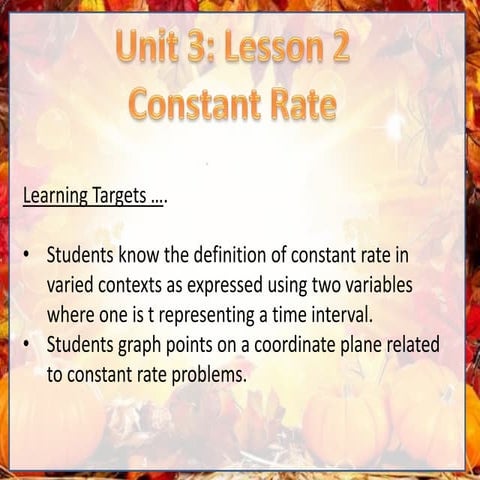 Constant rate | PPTX