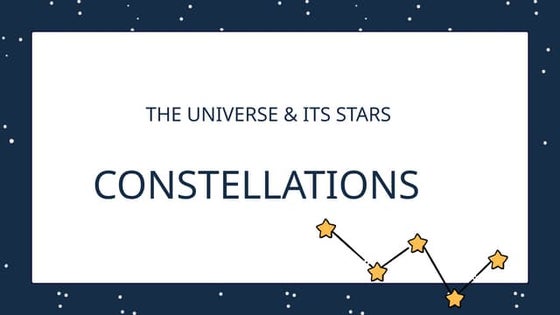 Constellations Educational Presentation in Blue Green Illustrative ...