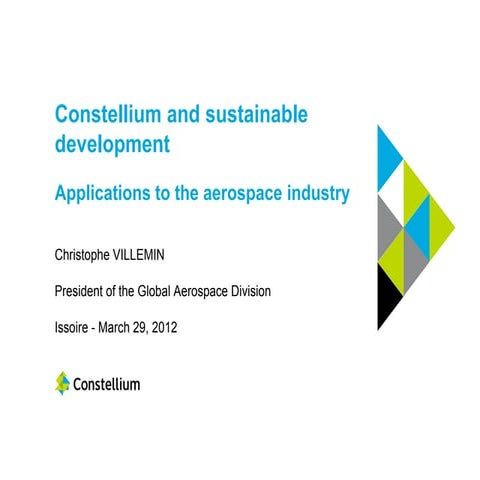 Constellium and sustainable development, applications to the aerospace ...