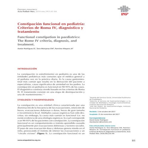 CONSTIPACION GUIA DE MANEJO Y REOCMENDAICONES | PDF