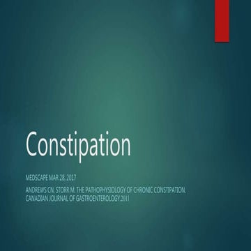 Constipation | PPTX