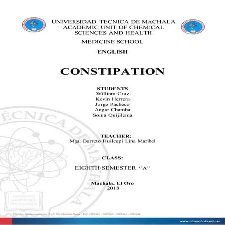 Diagnosis of constipation | PPTX