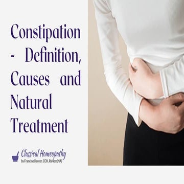 Constipation - Definition, Causes and Natural Treatment | PDF