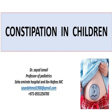 Constipation in children | PPTX
