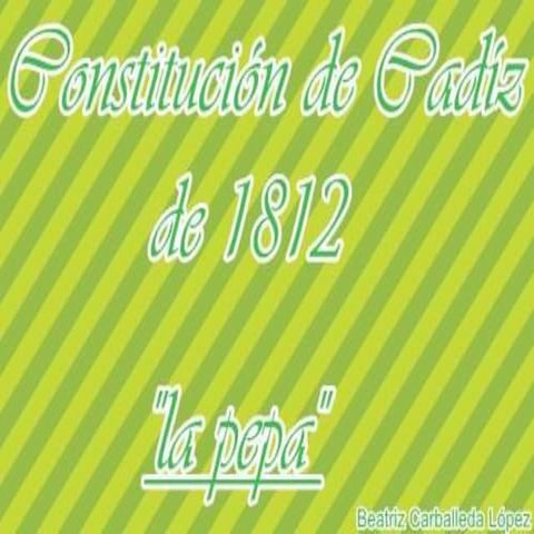 Constitucion 1812 | ODP