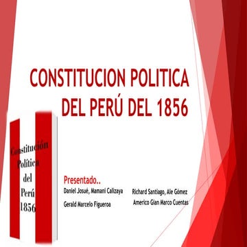 Constitucion politica del perú del 1856 | PPTX