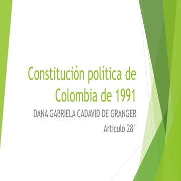 Constitucion política articulo 28 | PPTX