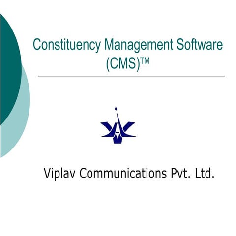 Constituency Management Software from Viplav Communications | PPT