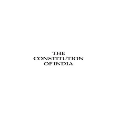 Constitution of India | PDF