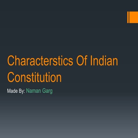 Features Of constitution | PPTX