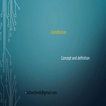 title : Constitution and its characteristics | PPTX