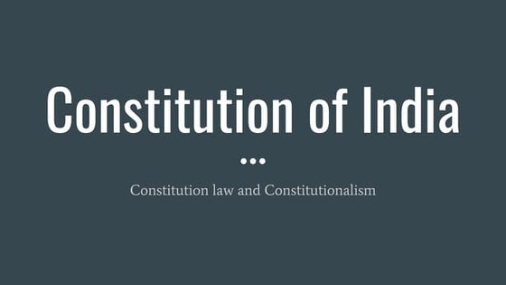 Introduction to Constitution of india | PPTX