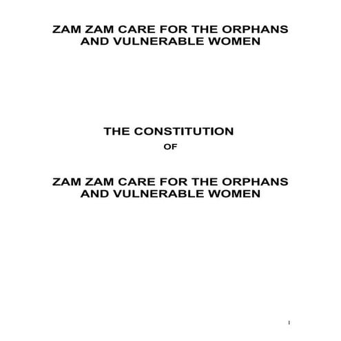 Constitution zam zam care | DOC