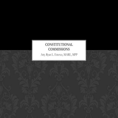 Constitutional commissions | PPTX