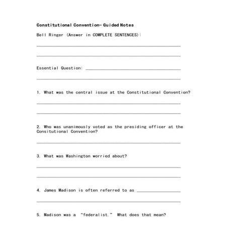 Constitutional convention notes | PDF