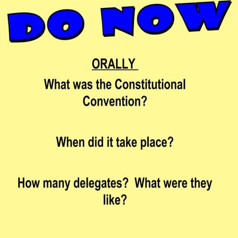 Constitutional Convention Simulation | PPT | Fan Conventions | Events