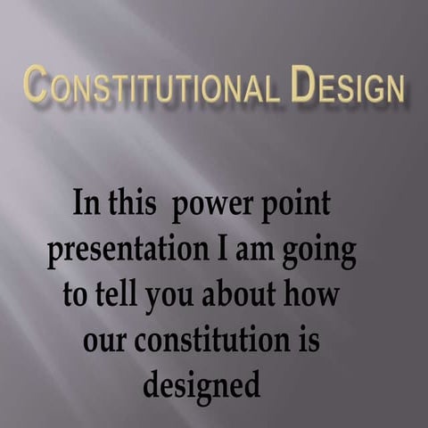 Constitutional design | PPT