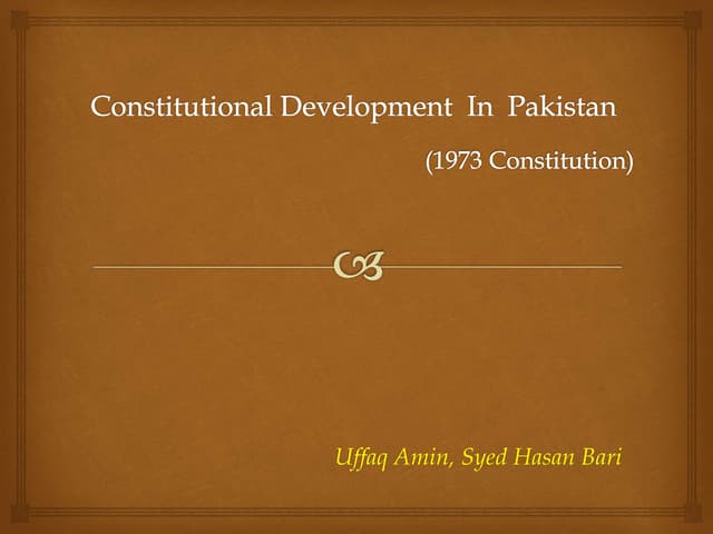 1973 constitution of pakistan | PPTX