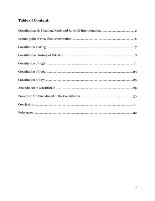 Constitutional development in Pakistan | PPTX