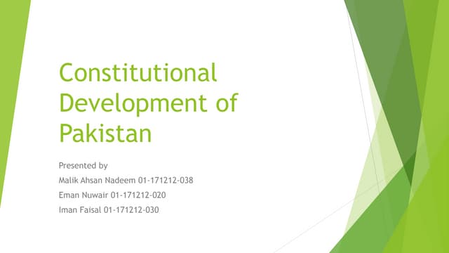 Constitutions of pakistan | PPTX