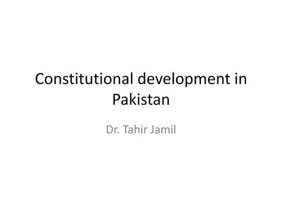 Constitutions of pakistan | PPT
