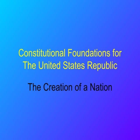 Constitutional foundations for the united states democratic republic | PPT