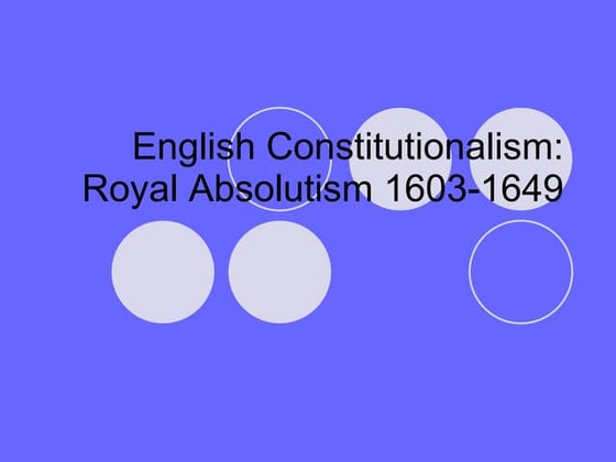 English constitutionalism | PPT